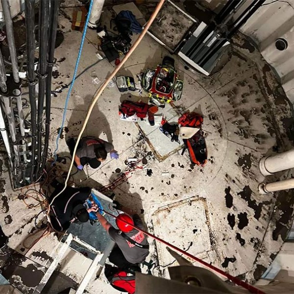 Tower tech is seriously injured after falling from an unknown height ...